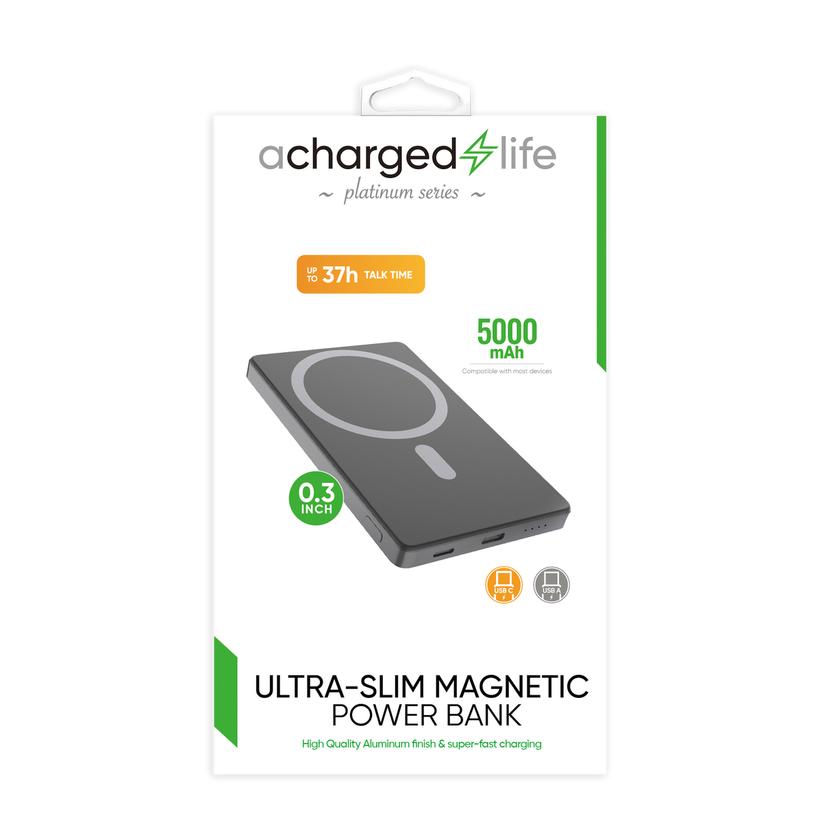 Power Bank 5000mAh Magnetic - Aluminum Slim – A Charged Life