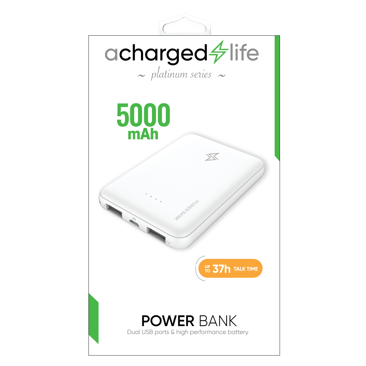 Power Bank 5000mAh Ultra-Thin White – A Charged Life